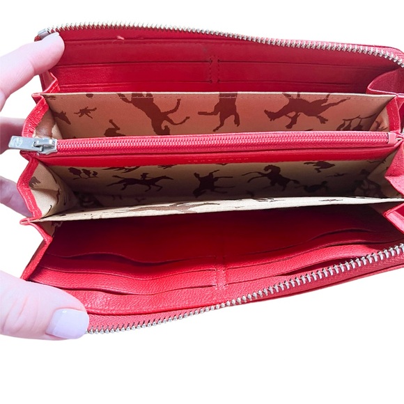 Longchamp | Bags | Longchamp Le Pliage Cuir Red Leather Wallet | Poshmark